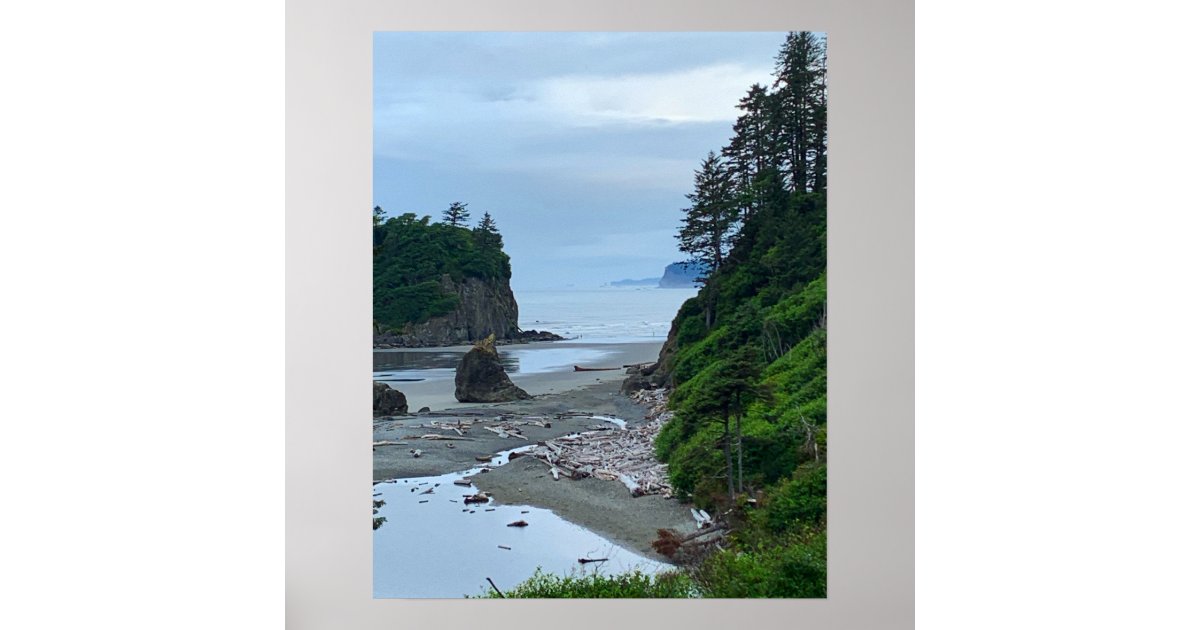 Washington Rocky Ruby Beach Poster | Zazzle