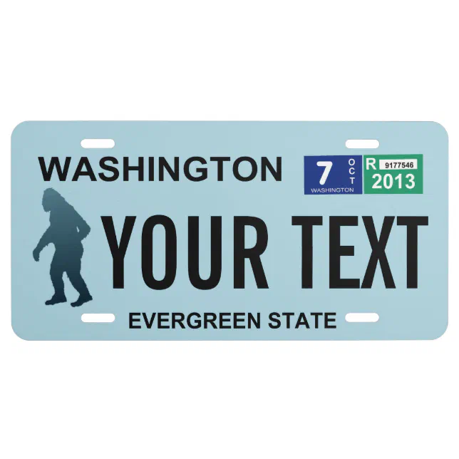Washington Sasquatch License Plate | Zazzle