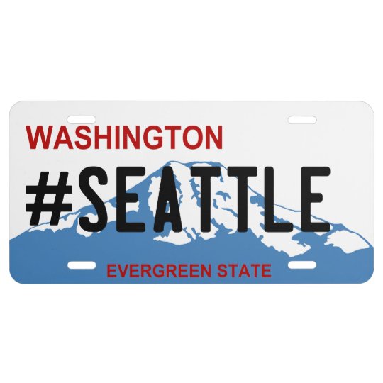Washington Seattle license plate | Zazzle.com