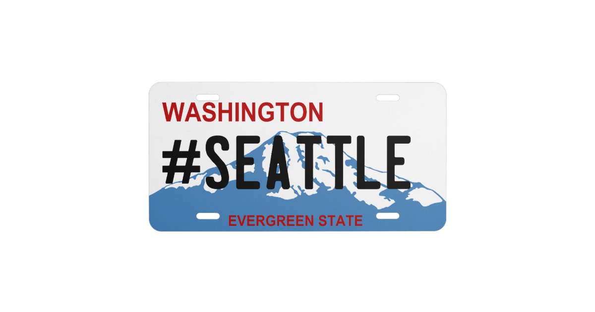 Washington Seattle license plate | Zazzle