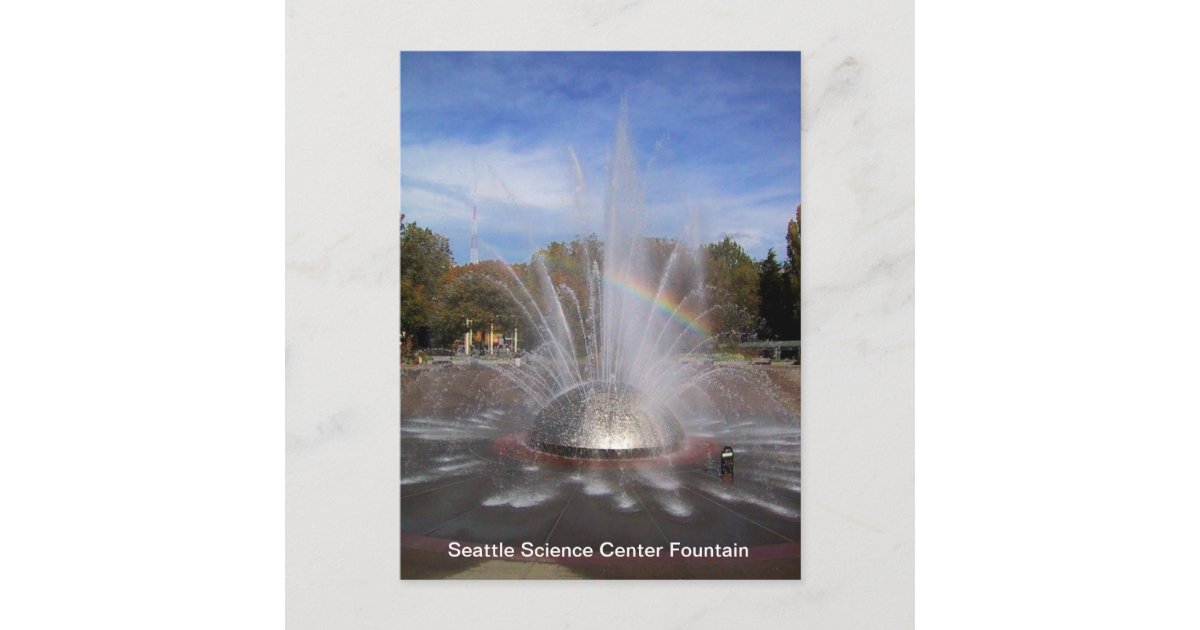 Washington, Seattle Science Center Fountain Photo Postcard | Zazzle