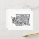 Washington State Doodle Postcard | Zazzle