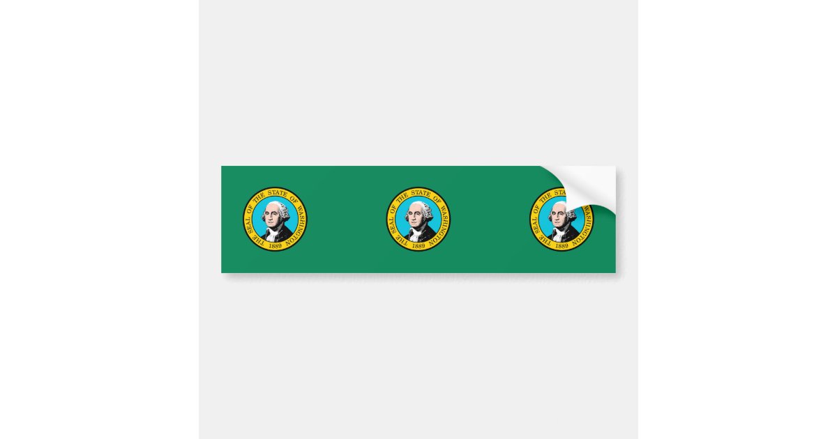 Washington State Flag Design Bumper Sticker | Zazzle