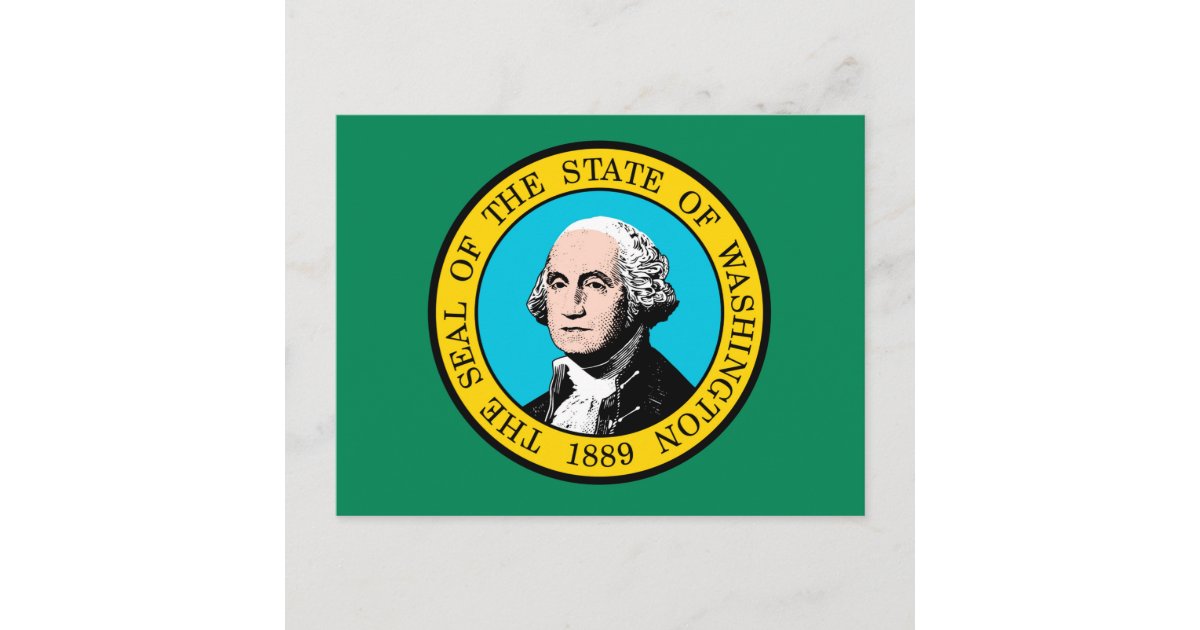 Washington State Flag Design Postcard | Zazzle