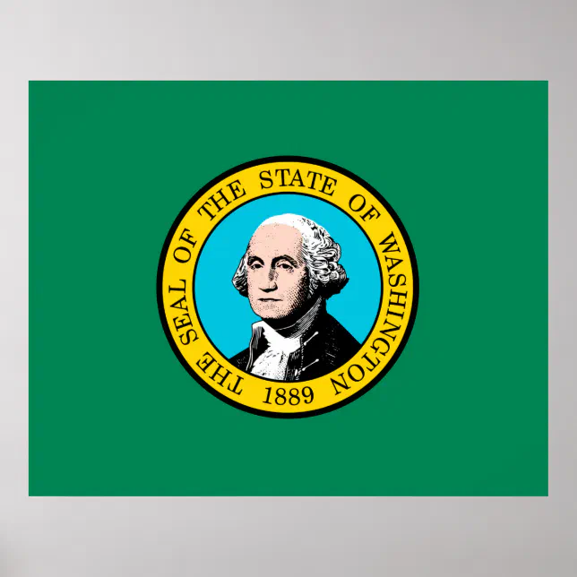 Washington State Flag Design Poster | Zazzle