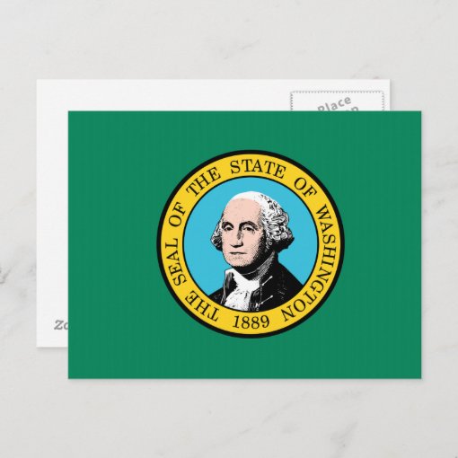 Washington State Flag Postcard | Zazzle