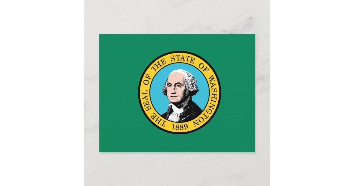 Washington State Flag Postcard | Zazzle