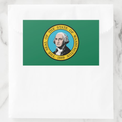 Washington State Flag Sticker | Zazzle