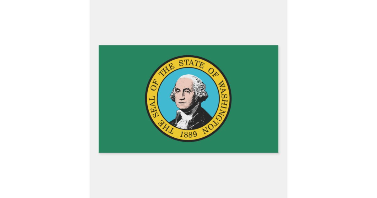 Washington State Flag Sticker | Zazzle