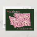 Washington State Flower Collage Map Postcard | Zazzle