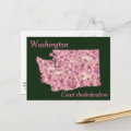 Washington State Flower Collage Map Postcard | Zazzle