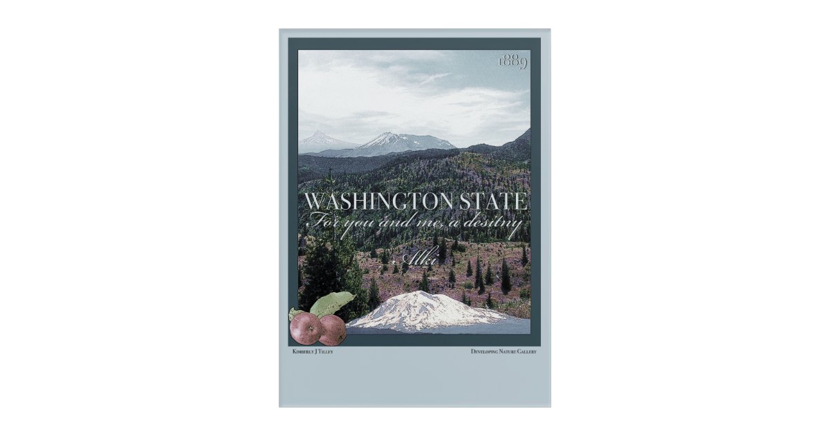 Washington State Poster Art | Zazzle