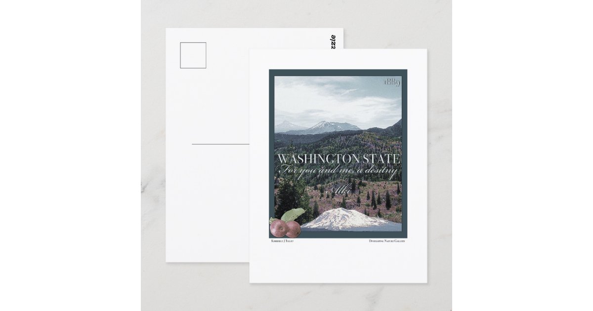 Washington State Poster Art Postcard | Zazzle