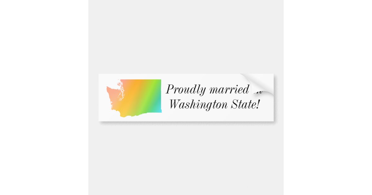 Washington State Pride Bumper Sticker | Zazzle