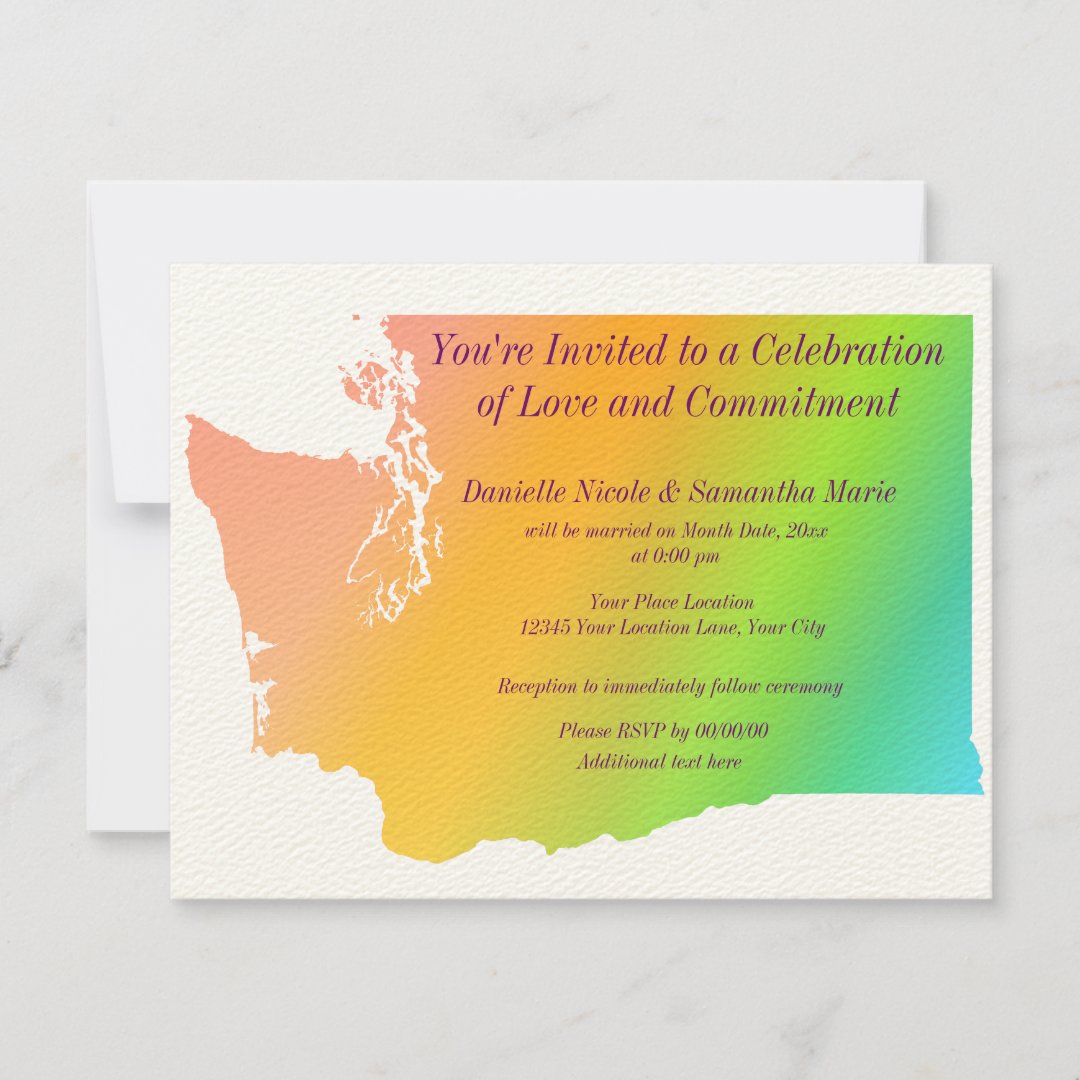 Washington State Pride Invitation | Zazzle
