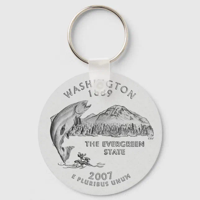 Washington State Quarter Keychain | Zazzle