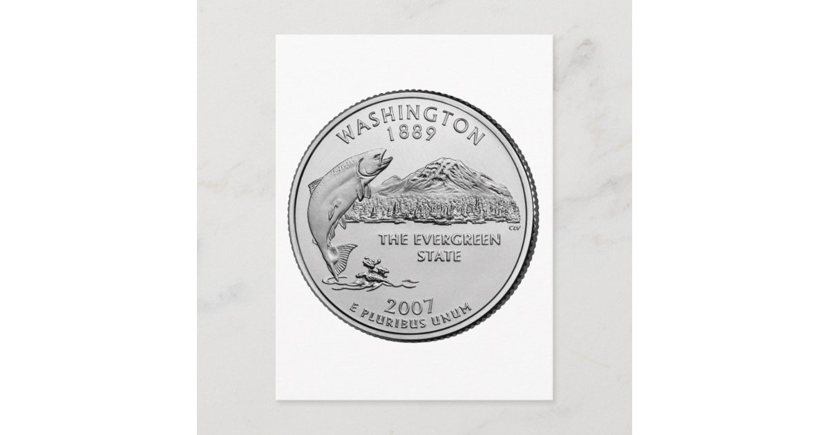 Washington State Quarter Postcard | Zazzle