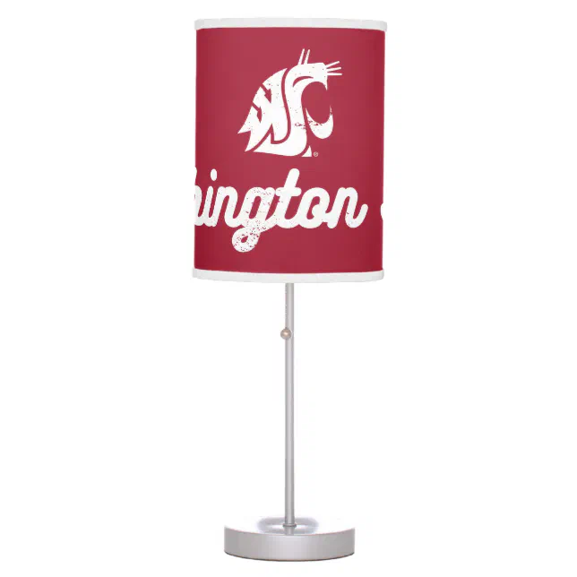 Washington State | Retro Script Logo Table Lamp | Zazzle