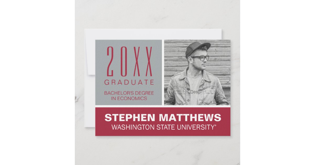 Washington State University Graduation Announcement | Zazzle