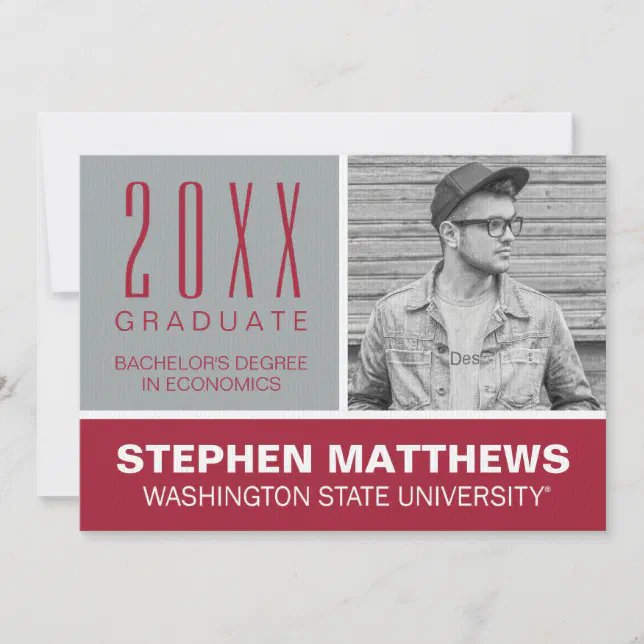 Washington State University Graduation Announcement | Zazzle