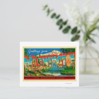 Washington - The Evergreen State Postcard | Zazzle