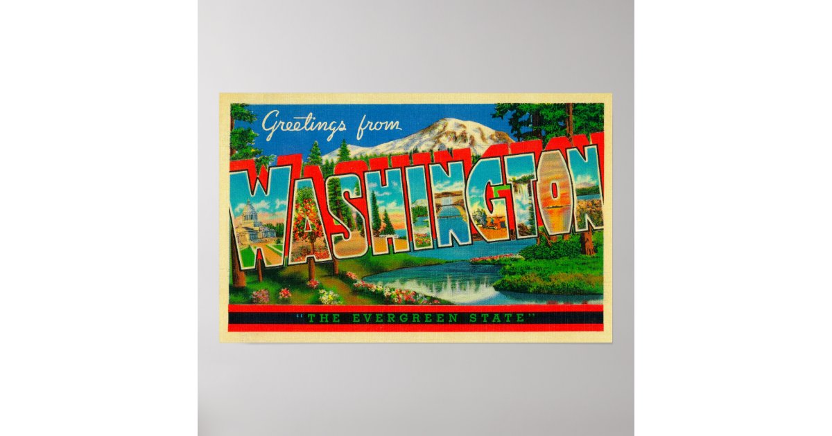 Washington - The Evergreen State Poster | Zazzle