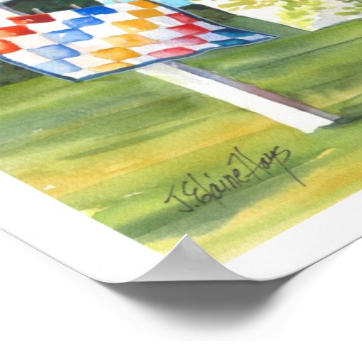 Washline Backyard Poster | Zazzle