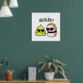 Wassa Bae Funny Food Wasabi Pun Poster | Zazzle