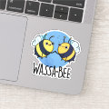 Wassabee Funny Wasabi Bee Pun Sticker | Zazzle
