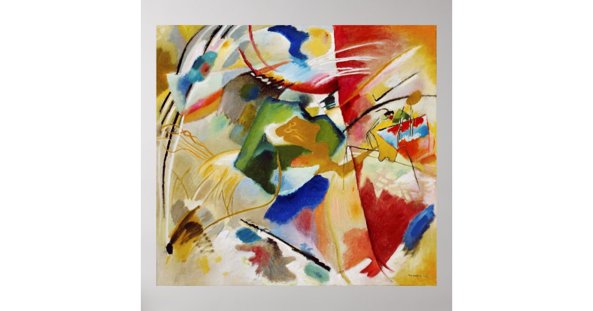 Wassily Kandinsky | Painting with Green Center Poster | Zazzle