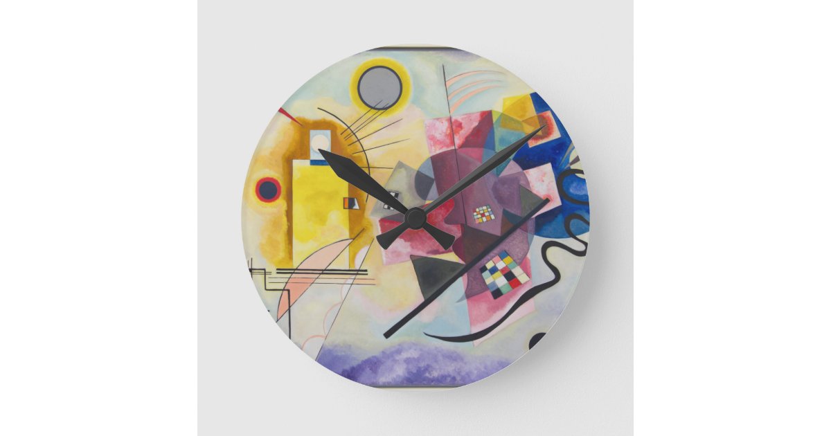 Wassily Kandinsky | Yellow-Red-Blue - 1925 Round Clock | Zazzle