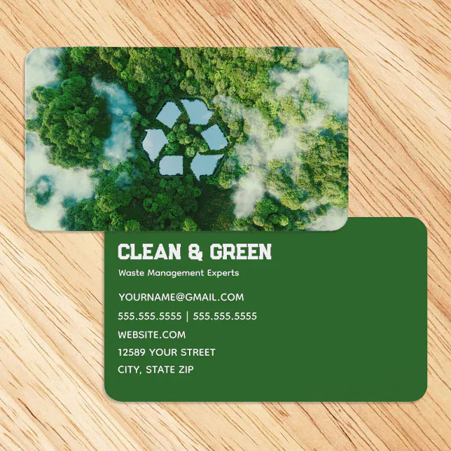 Waste Management Recycling Business Card | Zazzle