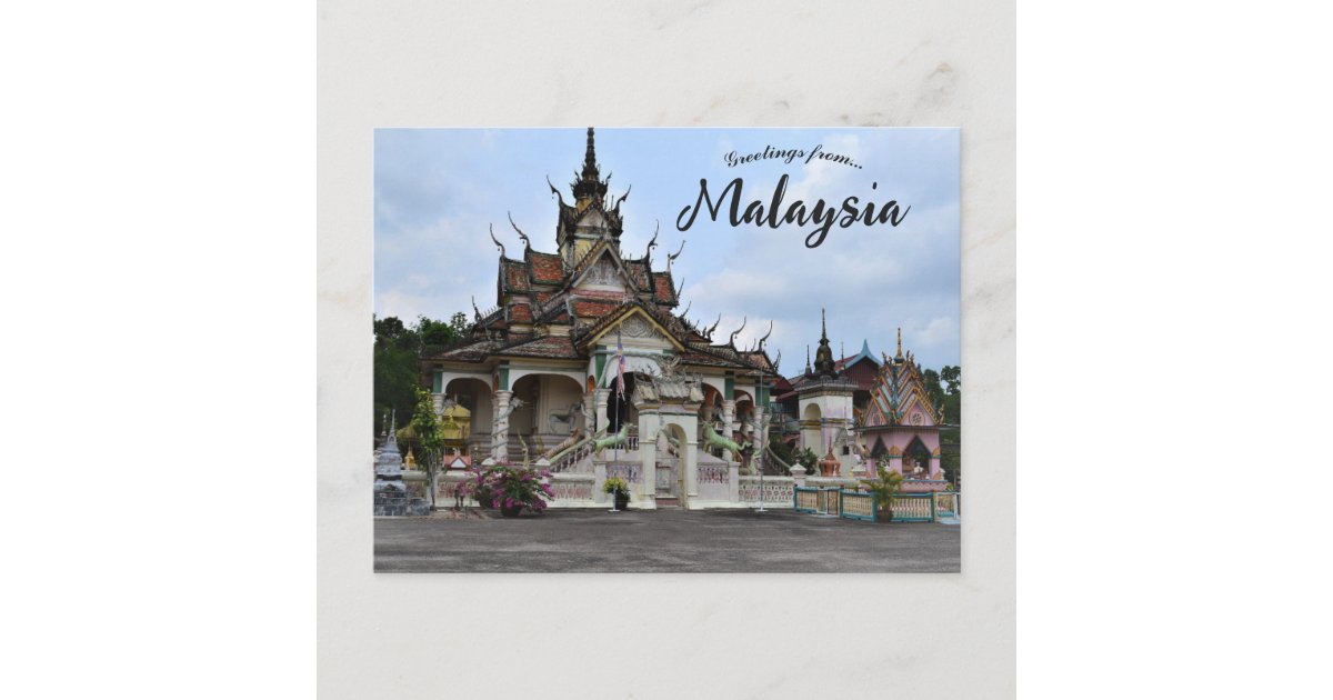 Wat Uttamaram Buddhist Temple in Malaysia Postcard | Zazzle