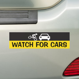WATCH FOR CARS BUMPER STICKER | Zazzle
