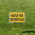Watch for motorcycles caution sign | Zazzle