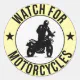 watch for Motorcycles Classic Round Sticker | Zazzle