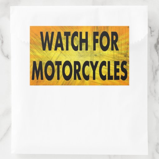 Watch For Motorcycles Stickers | Zazzle