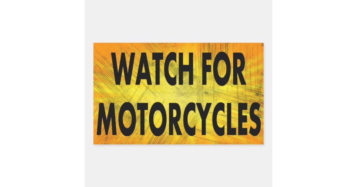Watch For Motorcycles Stickers | Zazzle