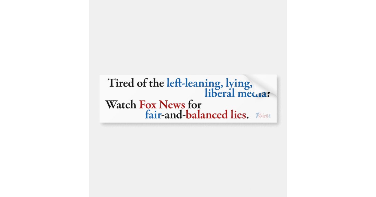 Watch Fox News Bumper Sticker | Zazzle