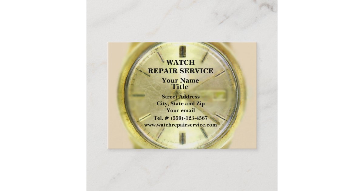 Watch Repair Business Card | Zazzle