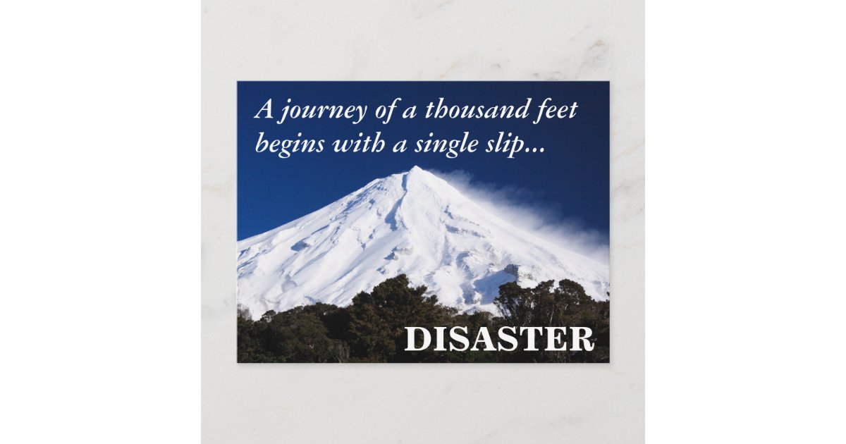 Watch your step: the first one is a doozy postcard | Zazzle