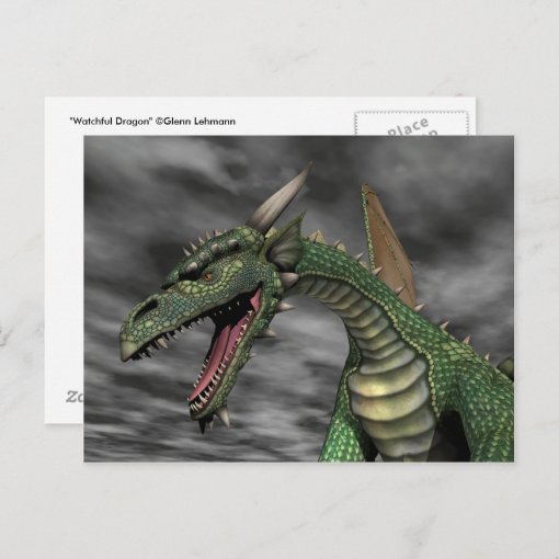 Watchful Dragon Postcard | Zazzle