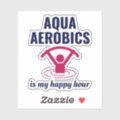 Water Aerobics Aquatic Exercise Fitness Sticker | Zazzle