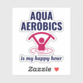 Water Aerobics Aquatic Exercise Fitness Sticker | Zazzle