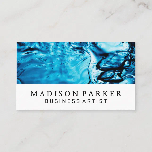 Water Background Business Card | Zazzle