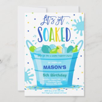 Water Balloon Birthday Party Summer Water Balloon Invitation | Zazzle