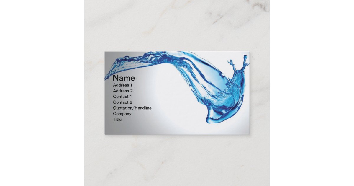 Water business card | Zazzle