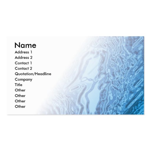 water business card | Zazzle