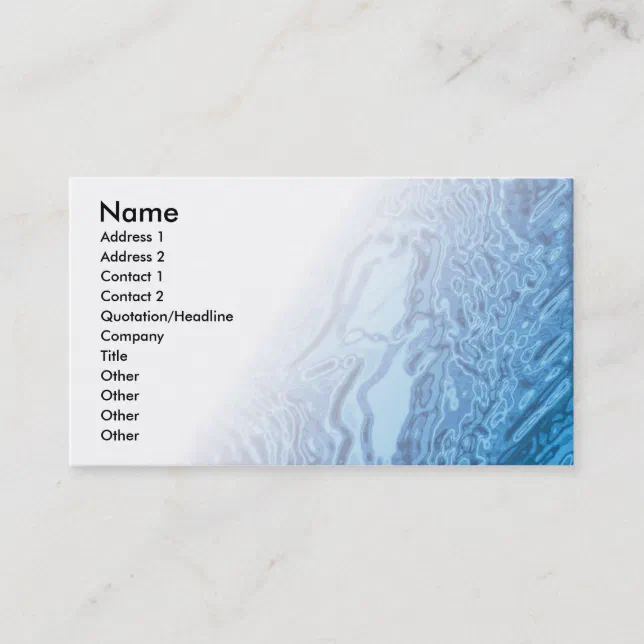 water business card | Zazzle