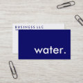 water. business card | Zazzle